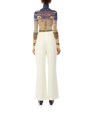 Casablanca Place Casa Printed Mesh Top