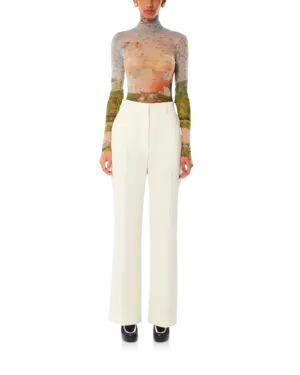 Casablanca Tennis Club Prive Printed Mesh Top