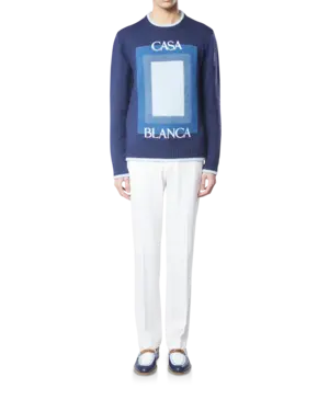 Casablanca Logo Degrade Intarsia Jumper