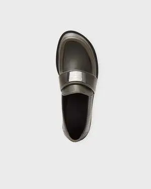 Acne Studios Logo Leather Loafers - Brown