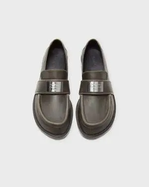 Acne Studios Logo Leather Loafers - Brown