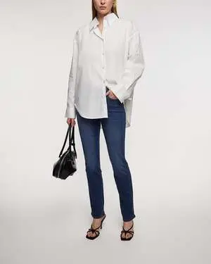 7 For All Mankind Kimmie Straight Duchess Jeans - Mid Blue