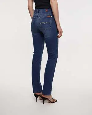 7 For All Mankind Kimmie Straight Duchess Jeans - Mid Blue