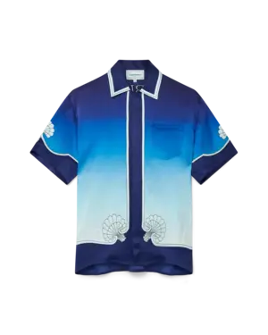 Casablanca Place Vendome Short Sleeve Silk Shirt