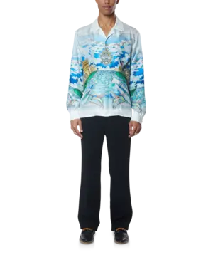 Casablanca Le Vol Ideal Long Sleeve Silk Shirt