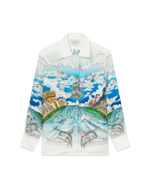 Casablanca Le Vol Ideal Long Sleeve Silk Shirt