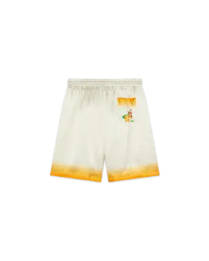 Casablanca Panoramique Silk Satin Shorts - Multicolor