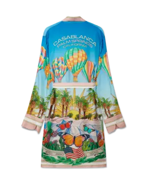 Casablanca Psychedelic Silk Robe - Multicolor