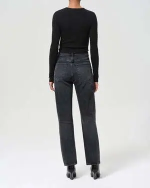 AGOLDE 90's Pinch Waist High Rise Straight Jeans - Denim