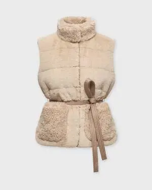 Moncler Belted Gilet - Ivory
