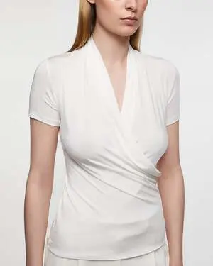 ANDIATA Fifi 2 Wrap Top - Chalk