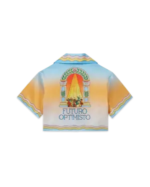 Casablanca La Danse Cropped Silk Shirt - Multicolor