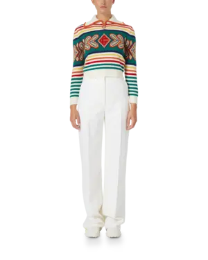Casablanca Diamond Zip-up Jumper