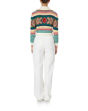 Casablanca Diamond Zip-up Jumper