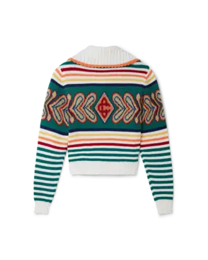 Casablanca Diamond Zip-up Jumper
