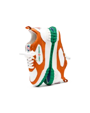 Casablanca Court Sneakers & White - Orange