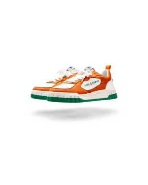 Casablanca Court Sneakers & White - Orange