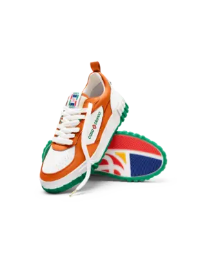 Casablanca Court Sneakers & White - Orange