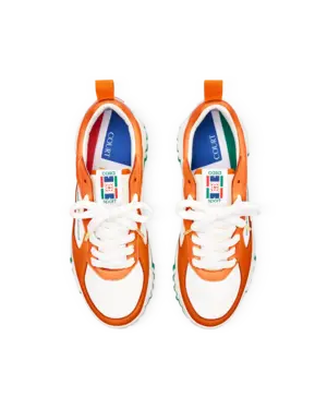 Casablanca Court Sneakers & White - Orange