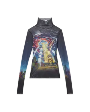 Casablanca Cowboy De L'espace Mesh Top - Multicolor