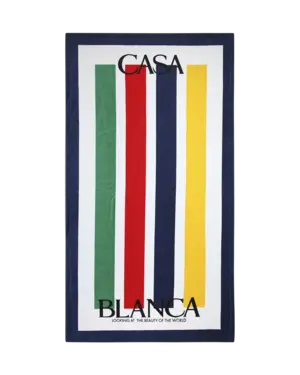 Casablanca Stripe Logo Towel By - Multicolor