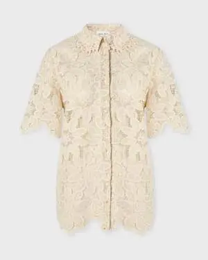MALINA Ari Guipure Lace Shirt
