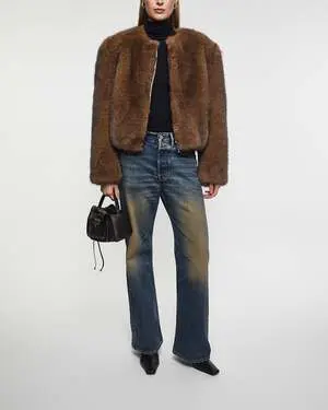 STAND STUDIO Karly Faux Fur Jacket