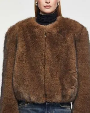 STAND STUDIO Karly Faux Fur Jacket