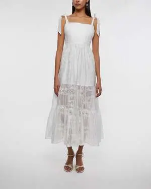 MALINA Adri Embroidered Maxi Dress