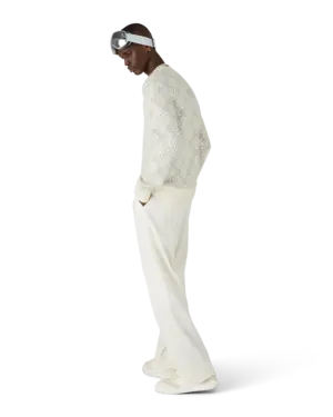 Casablanca Monogram Mohair Blend Crew Neck - White