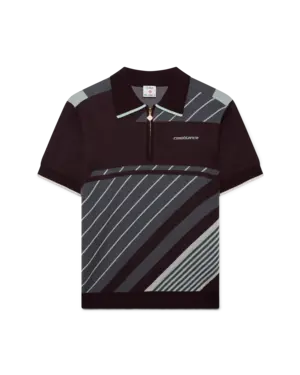 Casablanca Merino Diagonal Tennis Polo - Multicolor