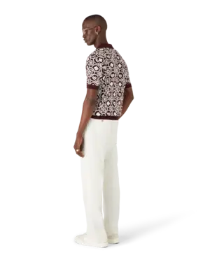 Casablanca Monogram Cotton Knit Polo Shirt - Multicolor