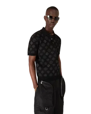 Casablanca Monogram Jacquard Polo
