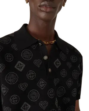 Casablanca Monogram Jacquard Polo