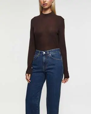 Filippa K Lyocell Cashmere Mock Neck Top