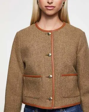 MALINA Ninette Dressed Wool Jacket - Taupe