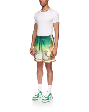 Casablanca Joyaux D'afrique Silk Shorts