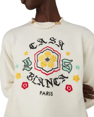 Casablanca Emblem Merino Knit Crew Neck