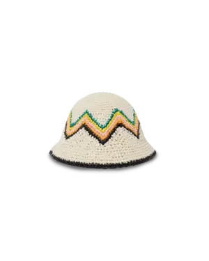 Casablanca Raffia Crochet Bucket Hat