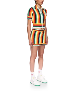 Casablanca Striped Towelling Top