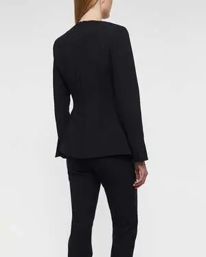 MALINA Athina Tailored Long Sleeve Blouse - Black