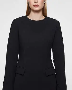 MALINA Athina Tailored Long Sleeve Blouse - Black