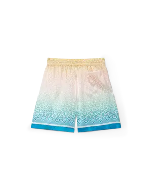 Casablanca Gradient Monogram Silk Shorts - Multicolor