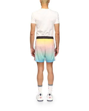 Casablanca Pastel Gradient Football Shorts - Multicolor