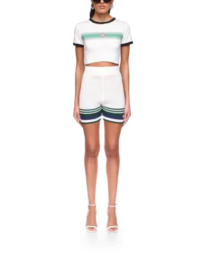 Casablanca Tennis Crochet Shorts