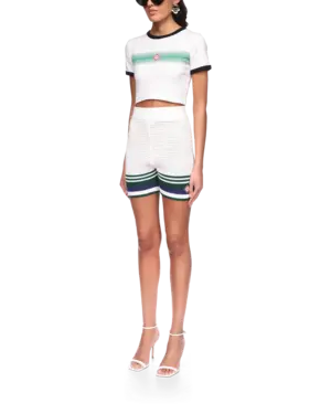 Casablanca Tennis Crochet Shorts