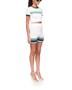 Casablanca Tennis Crochet Shorts