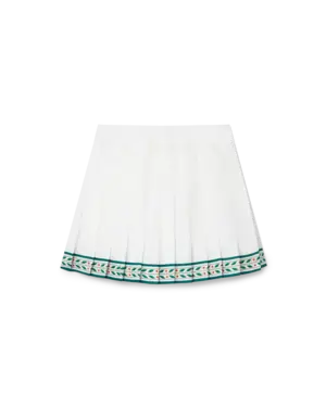Casablanca Laurel Silk Tennis Mini Skirt - Multicolor
