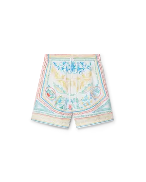 Casablanca Crayon Vase Silk Shorts