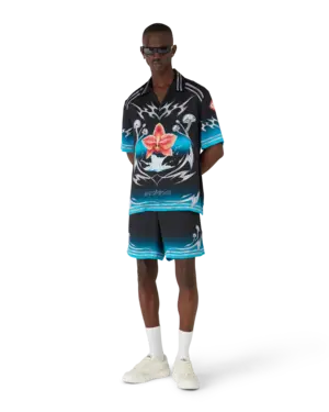 Casablanca Blades Short Sleeve Silk Sat - Red